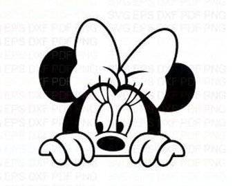 Minnie Mouse Peeking Clipart - Etsy
