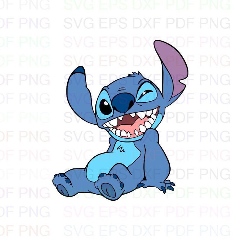 Stitch Smiling Lilo and Stitch Svg Dxf Eps Pdf Png Cricut - Etsy Ireland