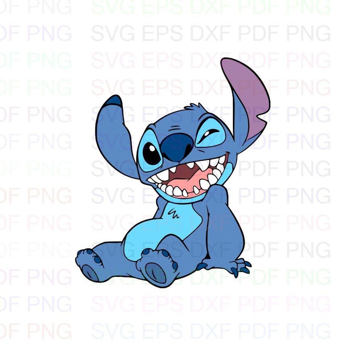 Stitch Smiling Lilo et Stitch Svg Dxf Eps Pdf Png Cricut - Etsy France