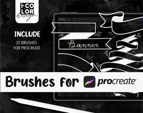32 Procreate Banner Procreate Lbrush Banner Procreate - Etsy