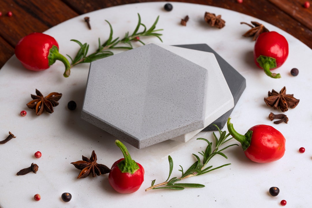 Concrete Coasters, Set of 4 or 6 Modern Decor Industrial Design ...