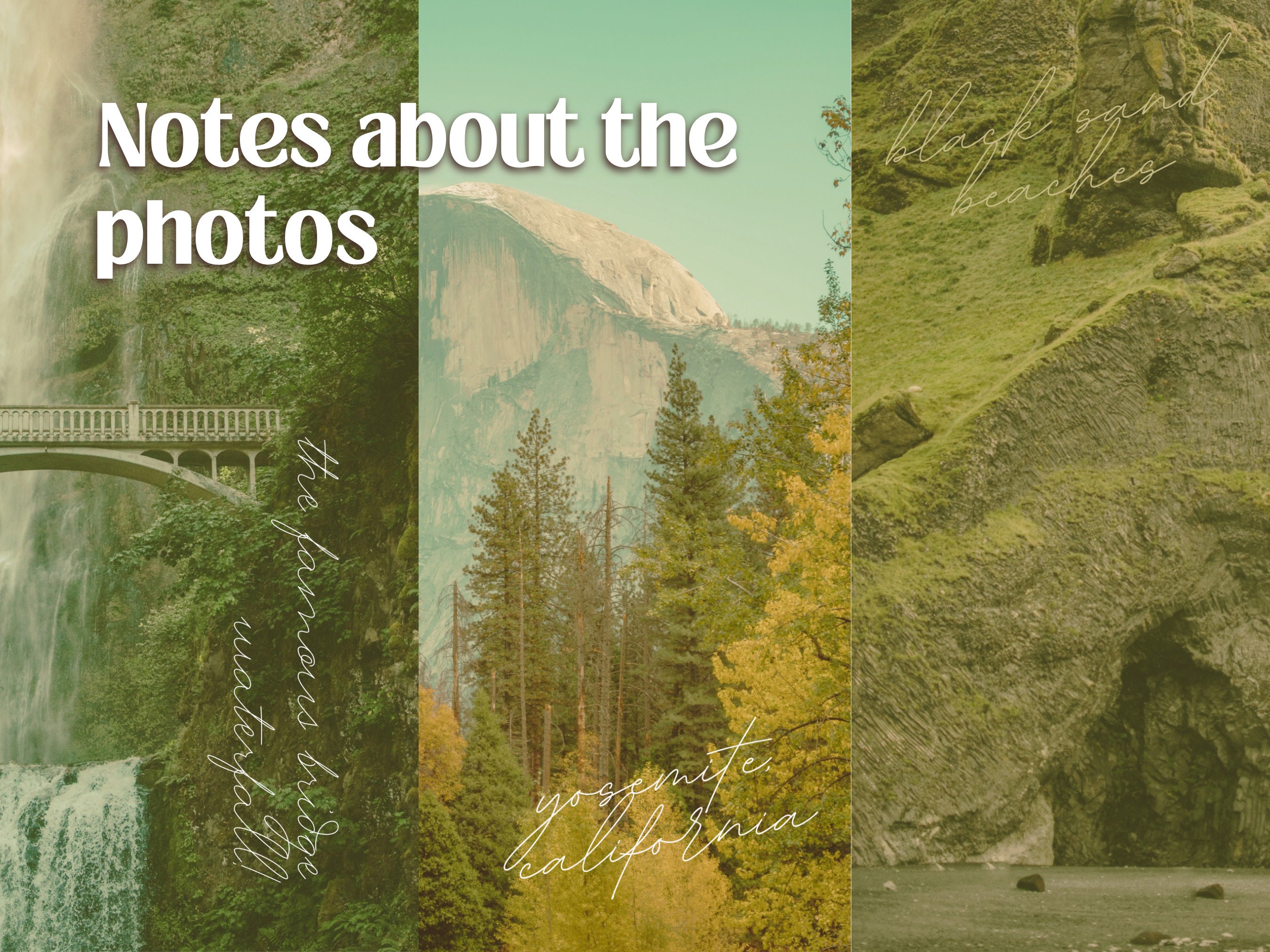 100pc Vintage Nature & Art Travel Forest Hiking Prints - World National Parks - Aesthetic ...