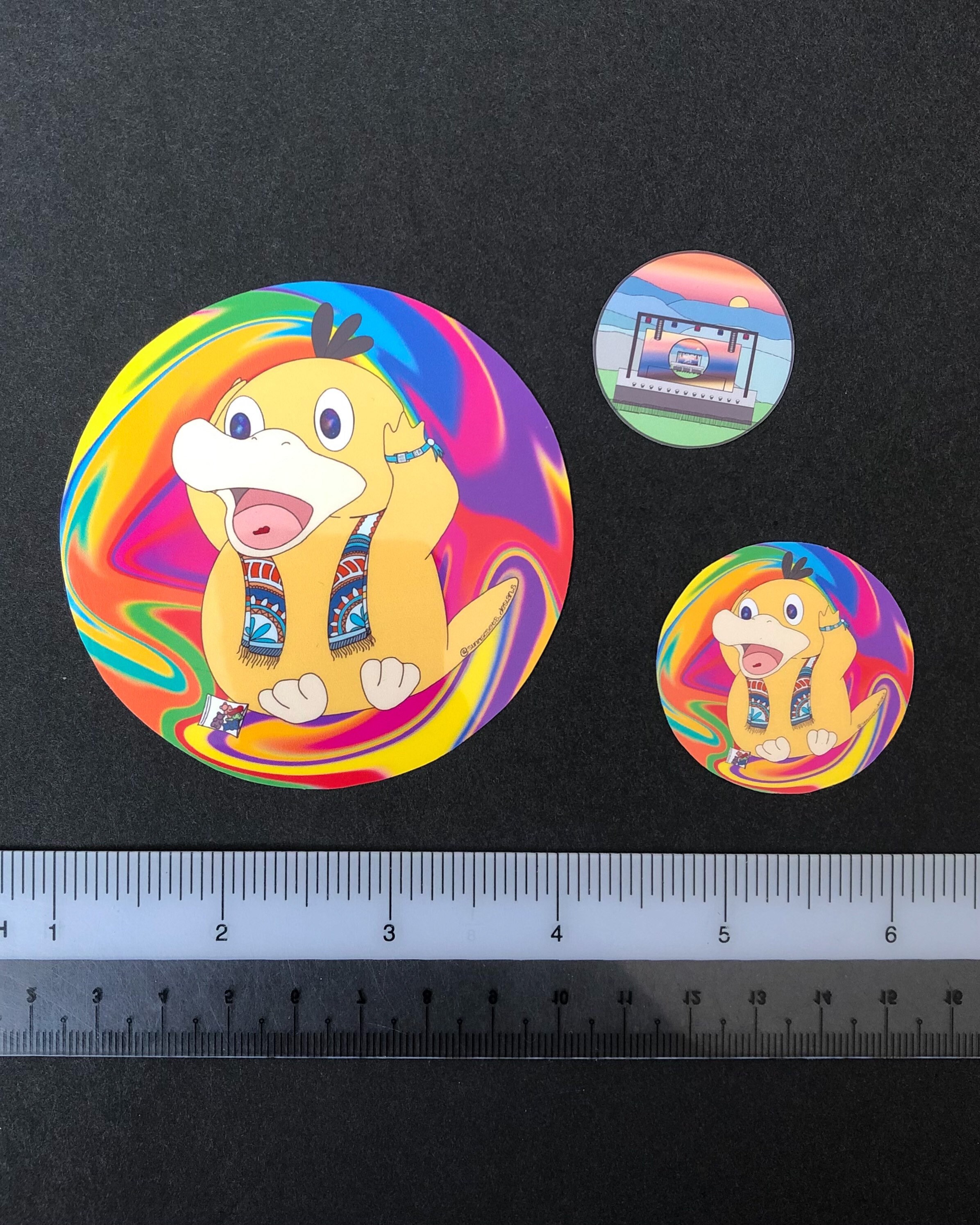 Psychonautduck Rave Pokemon Psyduck Waterproof Glossy Vinyl EDM Rave ...