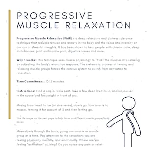 UPDATED Progressive Muscle Relaxation 3-page Digital Handout - Etsy ...