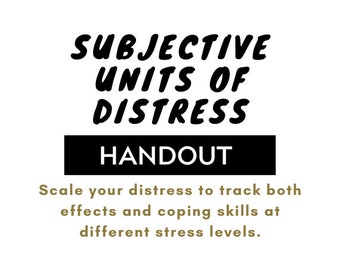 Subjective Units of Distress Handout - Etsy
