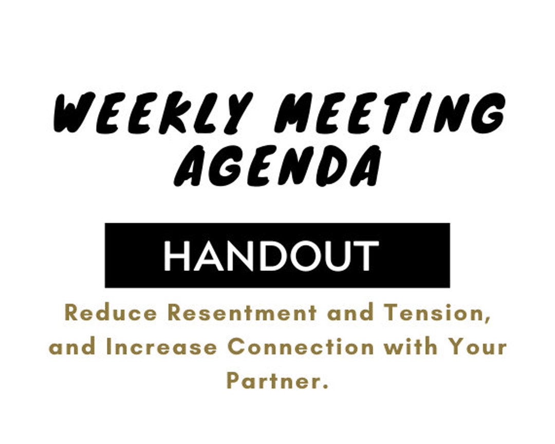 Weekly Meeting Template: Ease Tension & Increase Communication With ...