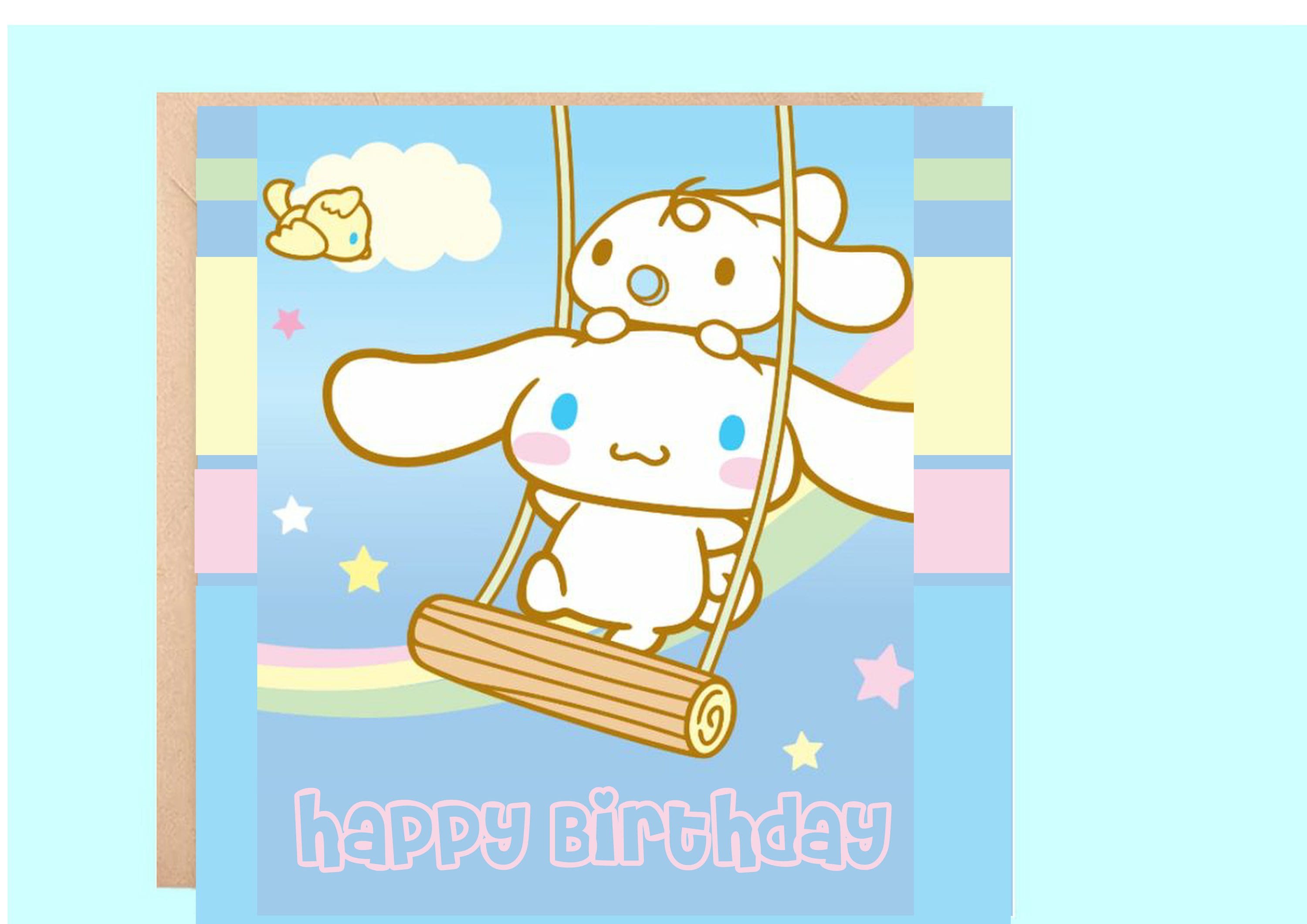 Cinnamoroll Birthday Card Cinnamoroll and Friends Birthday Card ...