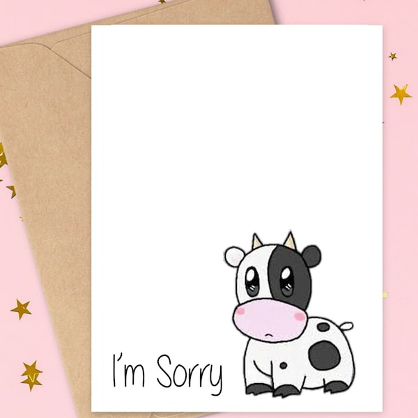 Cow Greeting Card - Etsy