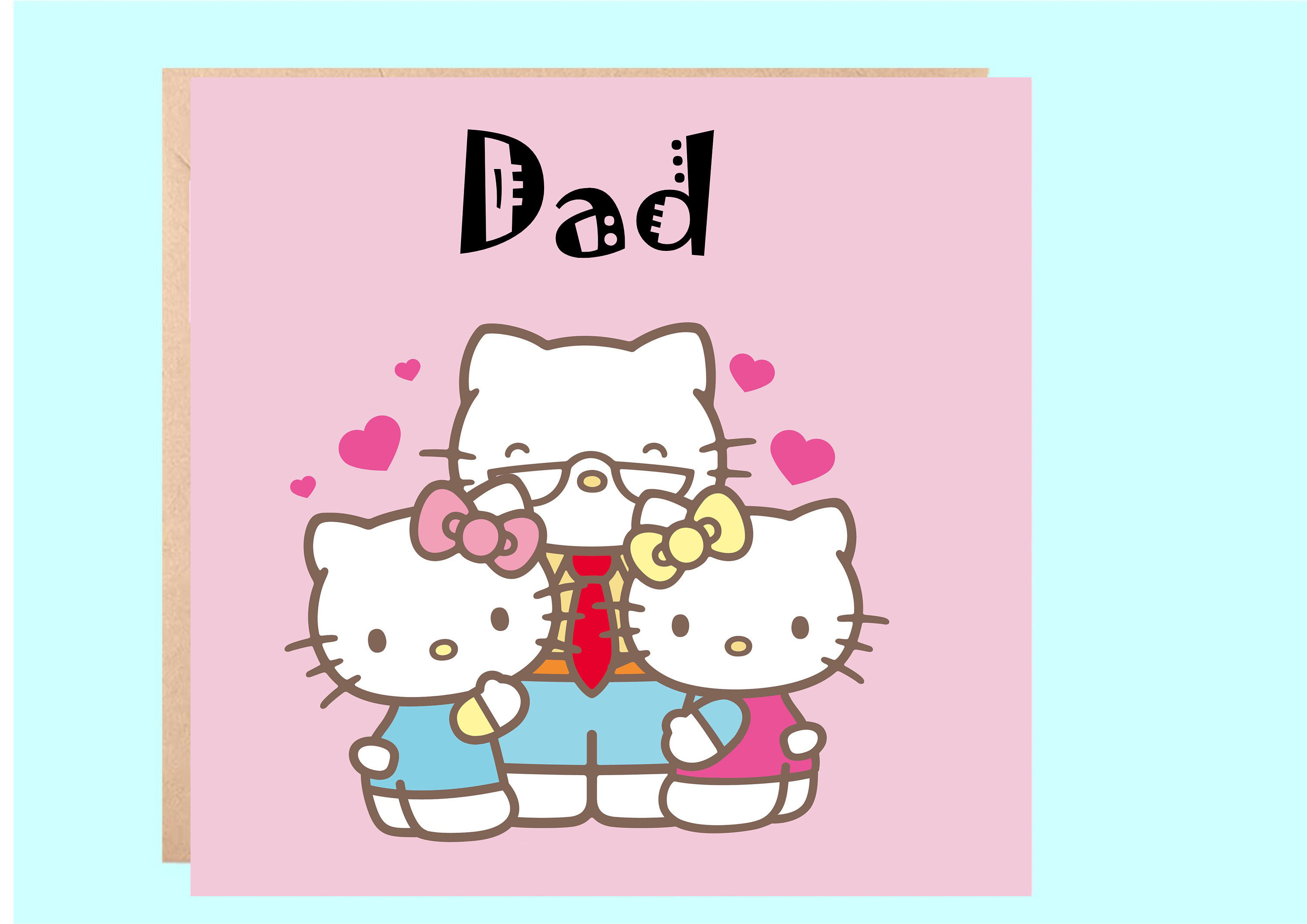 Hello Kitty Father's Day Card Hello Kitty Daddy Card dad Father ...