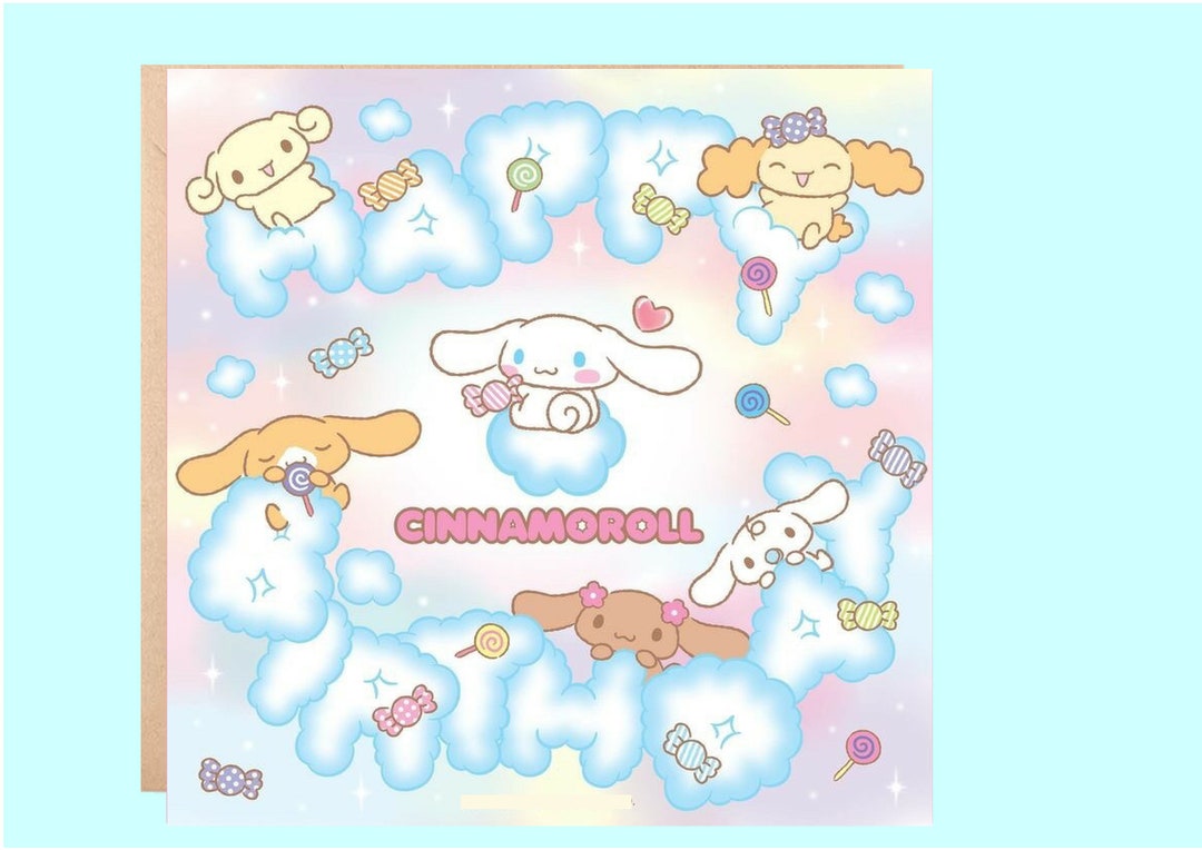 Cinnamoroll Birthday Card Cinnamoroll and Friends Birthday Card ...