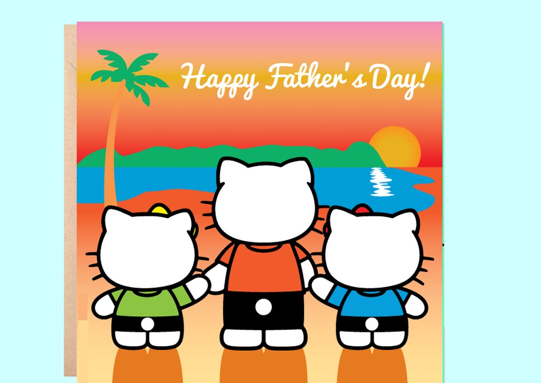 Hello Kitty Father's Day Card Hello Kitty Daddy Card dad Father ...
