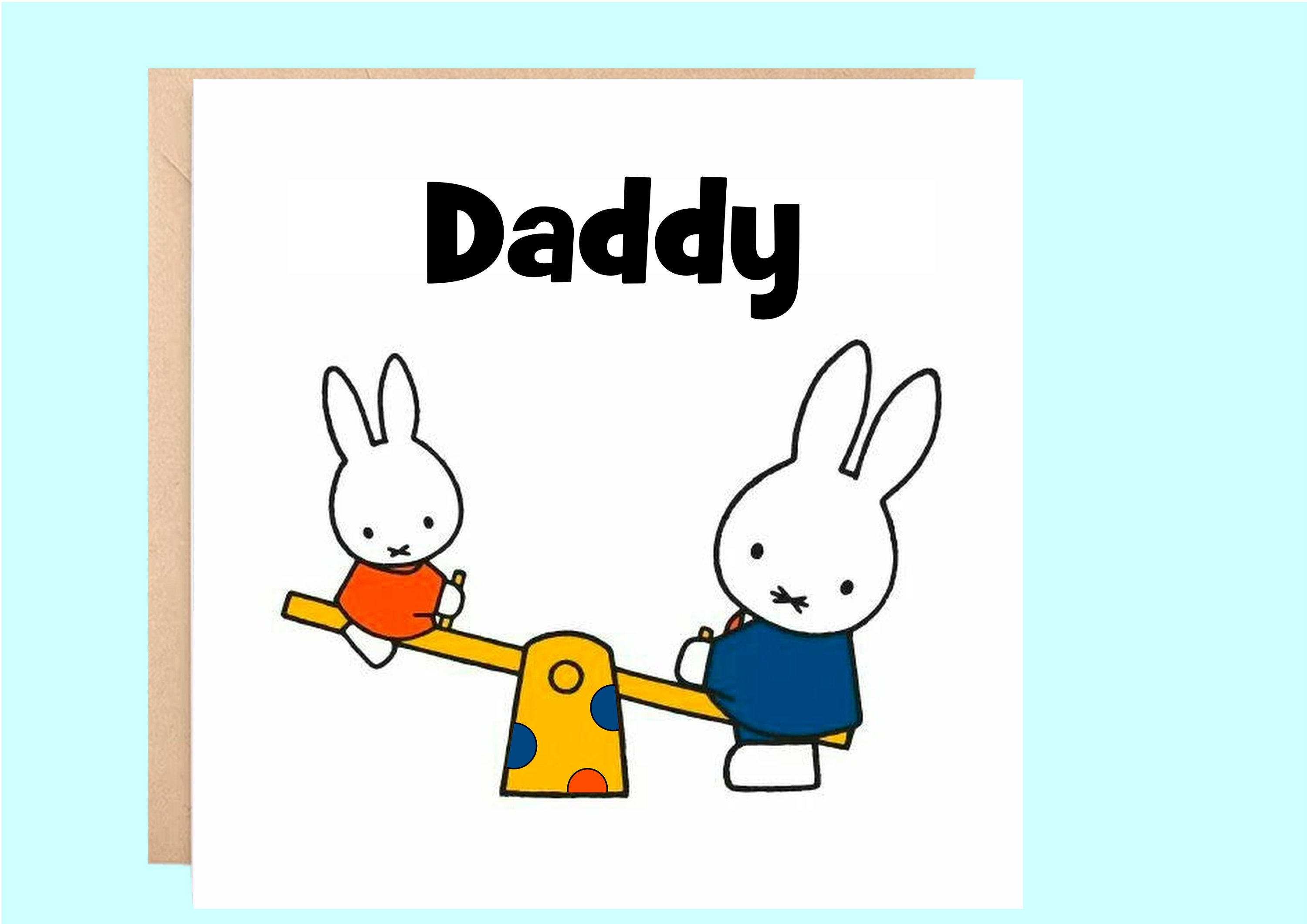 Miffy Fathers Day Card or Birthday Card Card for Daddy or Dad Card ...