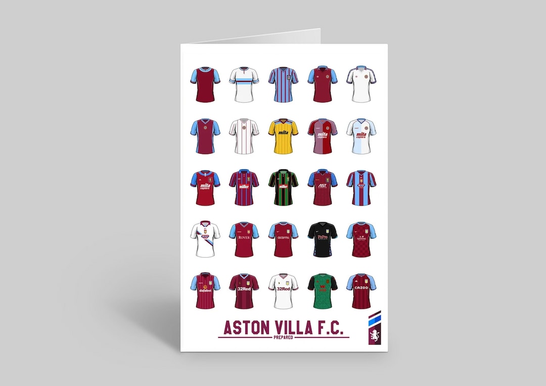 Birthday Card Aston Villa Villans AVFC Football Birthday Card - Etsy UK