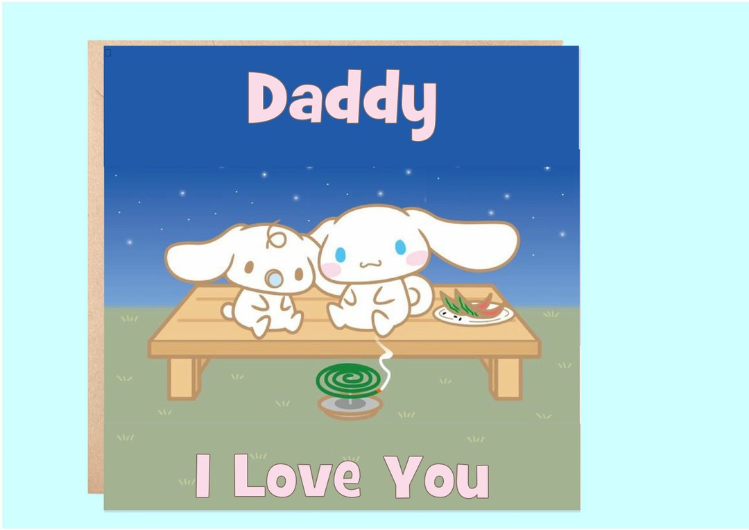 Cinnamoroll Father's Day Card Hello Kitty Daddy Card dad Father ...