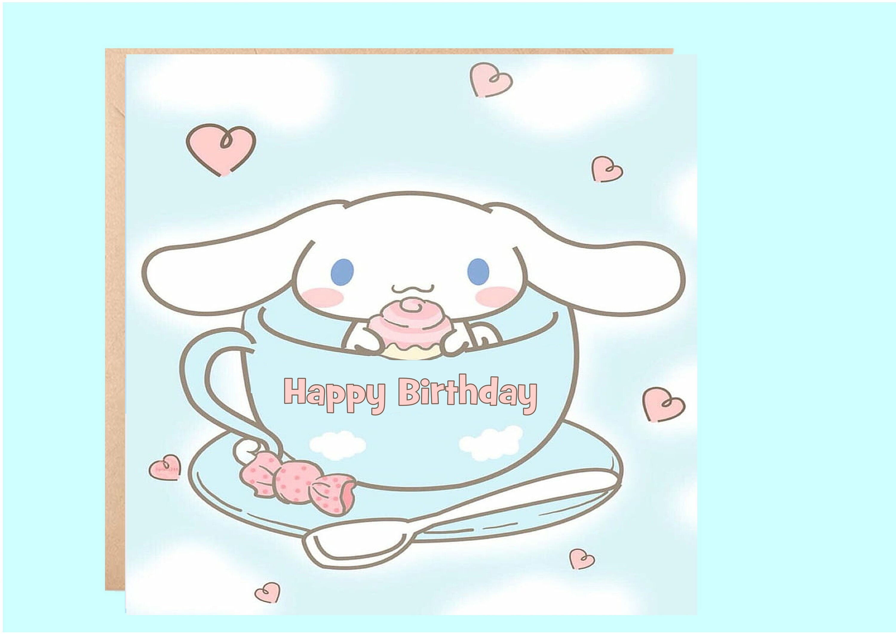 Cinnamoroll Birthday Card Cinnamoroll and Friends Birthday Card ...