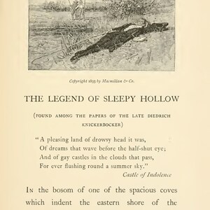 LEGEND of SLEEPY HOLLOW & Rip Van Winkle: Washington Irving (1907 ...