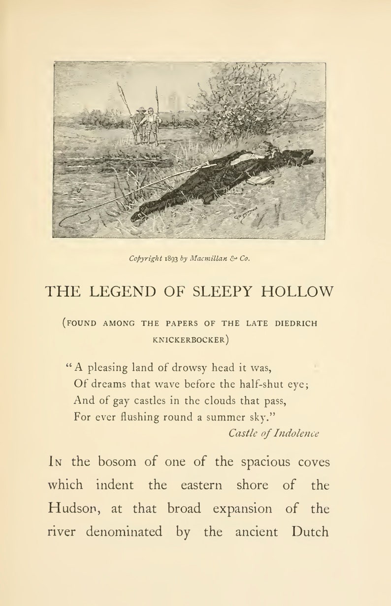 LEGEND of SLEEPY HOLLOW & Rip Van Winkle: Washington Irving - Etsy