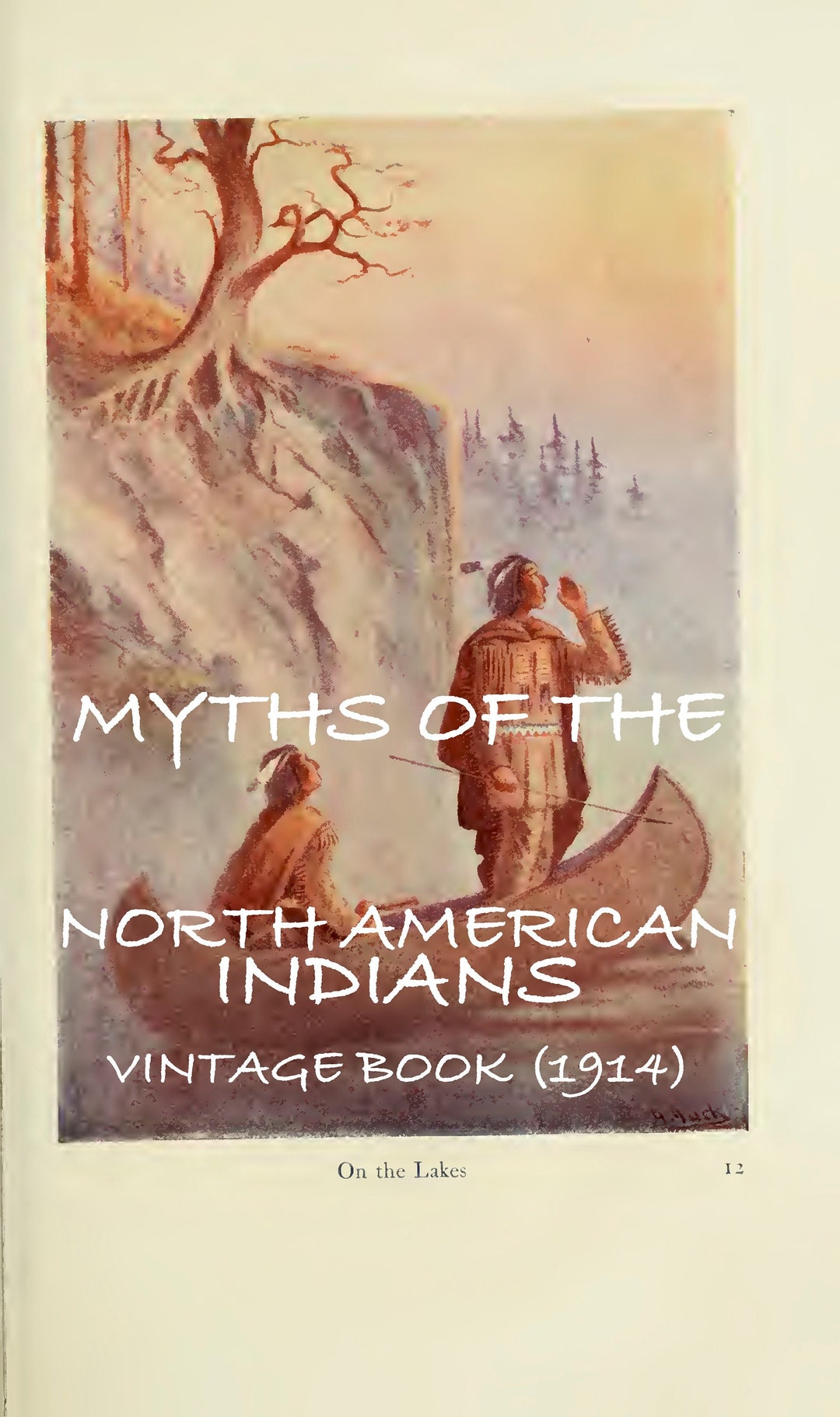 MYTHS North AMERICAN INDIANS: Vintage Color Illustrated Book, Native ...