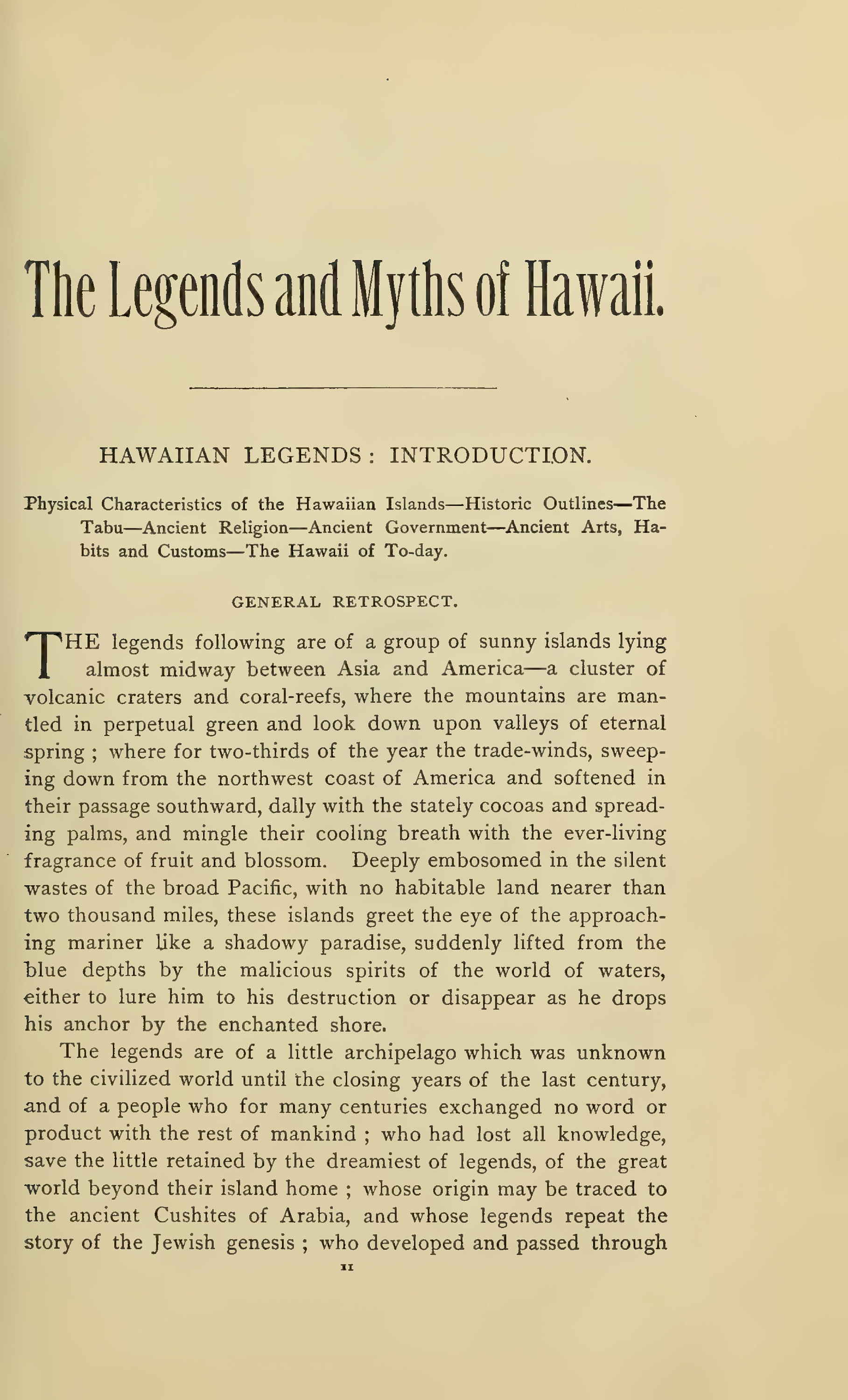 HAWAII MYTHS LEGENDS - the Myths and Legends of Hawaii, Vintage Book ...