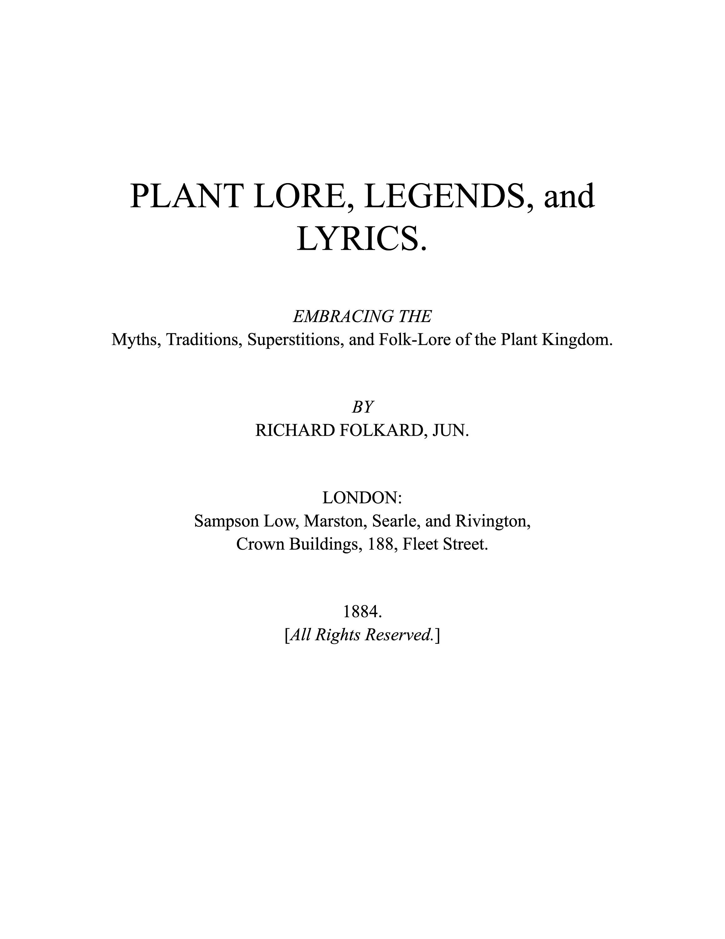 Plant Lore Legends & Lyrics: Myths Traditions Superstitions - Etsy