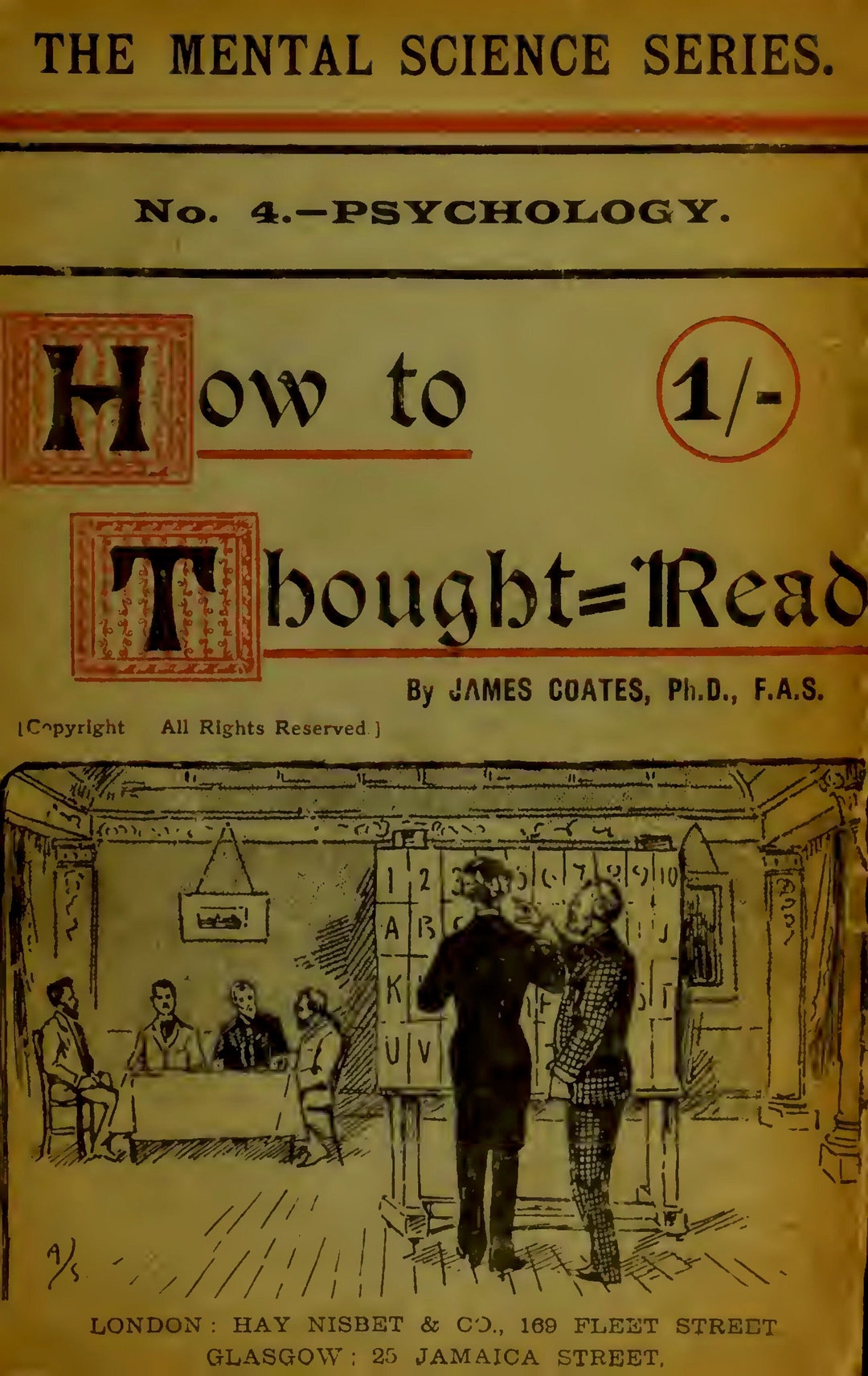 TELEPATHY & THOUGHT TRANSFERENCE, Instructional Book (1893) Psychometry ...