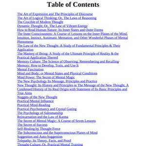 OCCULT COLLECTION: 6716 PAGES William W. Atkinson, Complete Works ...