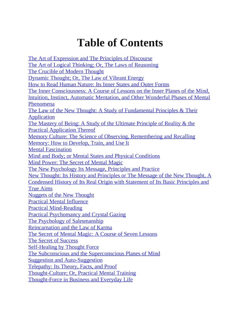 OCCULT COLLECTION: 6716 PAGES William W. Atkinson, Complete Works ...