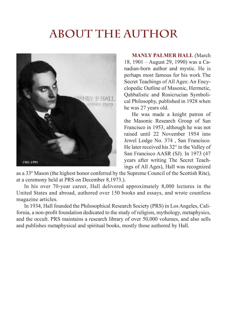 SECRET KNOWLEDGE "the Secret Teachings of All Ages" Manly P. Hall (1928 ...