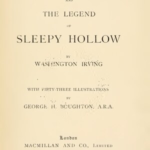 LEGEND of SLEEPY HOLLOW & Rip Van Winkle: Washington Irving (1907 ...
