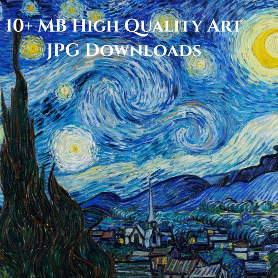 Van Gogh Digital Art Download Very High Resolution 10MB JPG - Etsy