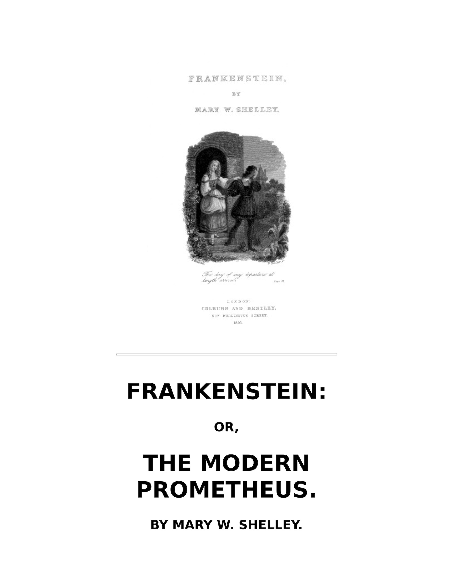 FRANKENSTEIN Full Book Mary Shelley 1818, Original Version ...