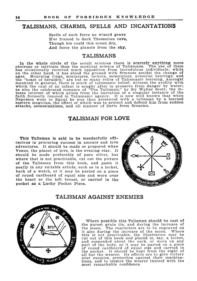 FORBIDDEN KNOWLEDGE: Black Magic, Superstitions, Charms, Divination ...