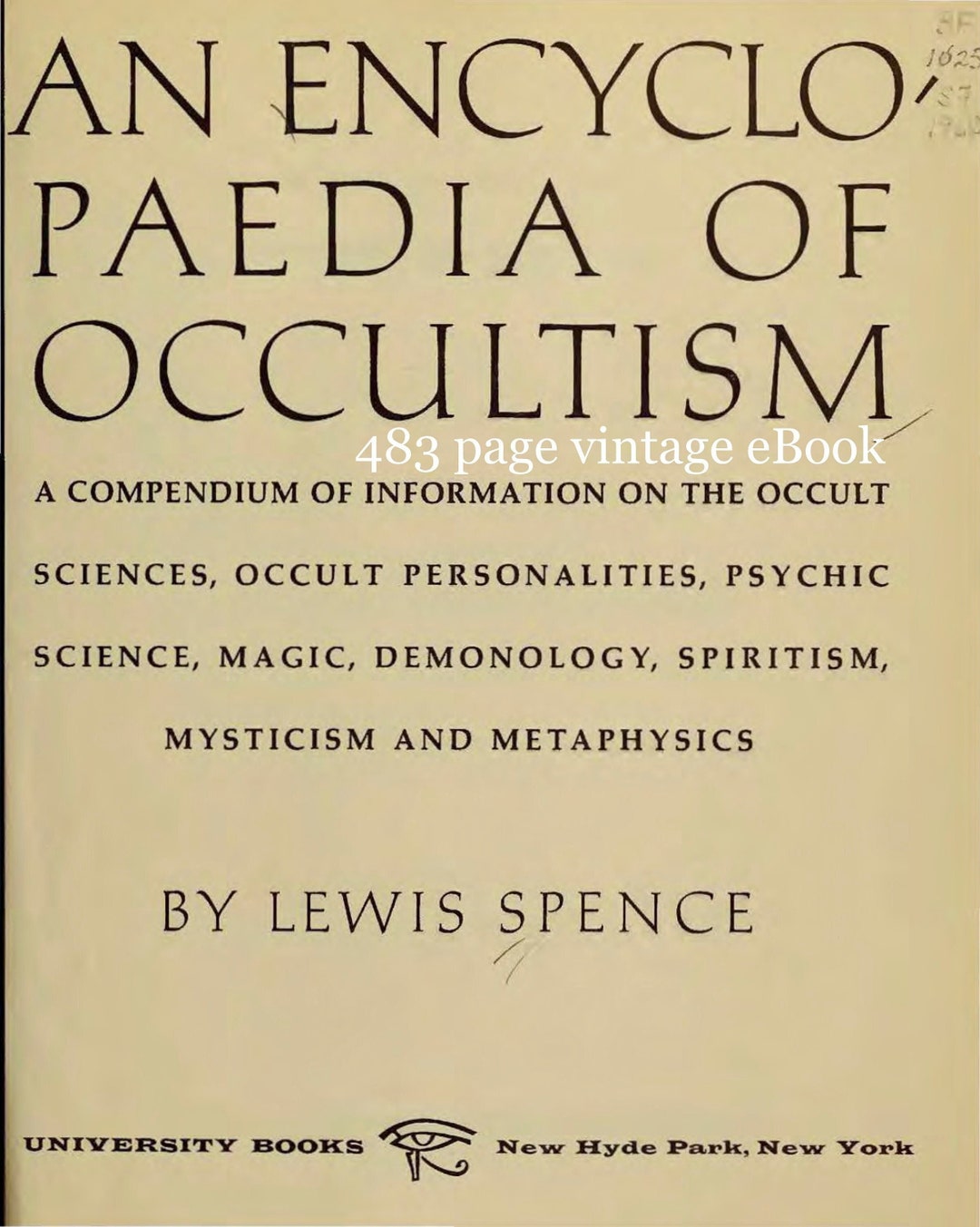 OCCULT ENCYCLOPEDIA - an Encyclopaedia of Occultism (1960) 483 Pages ...