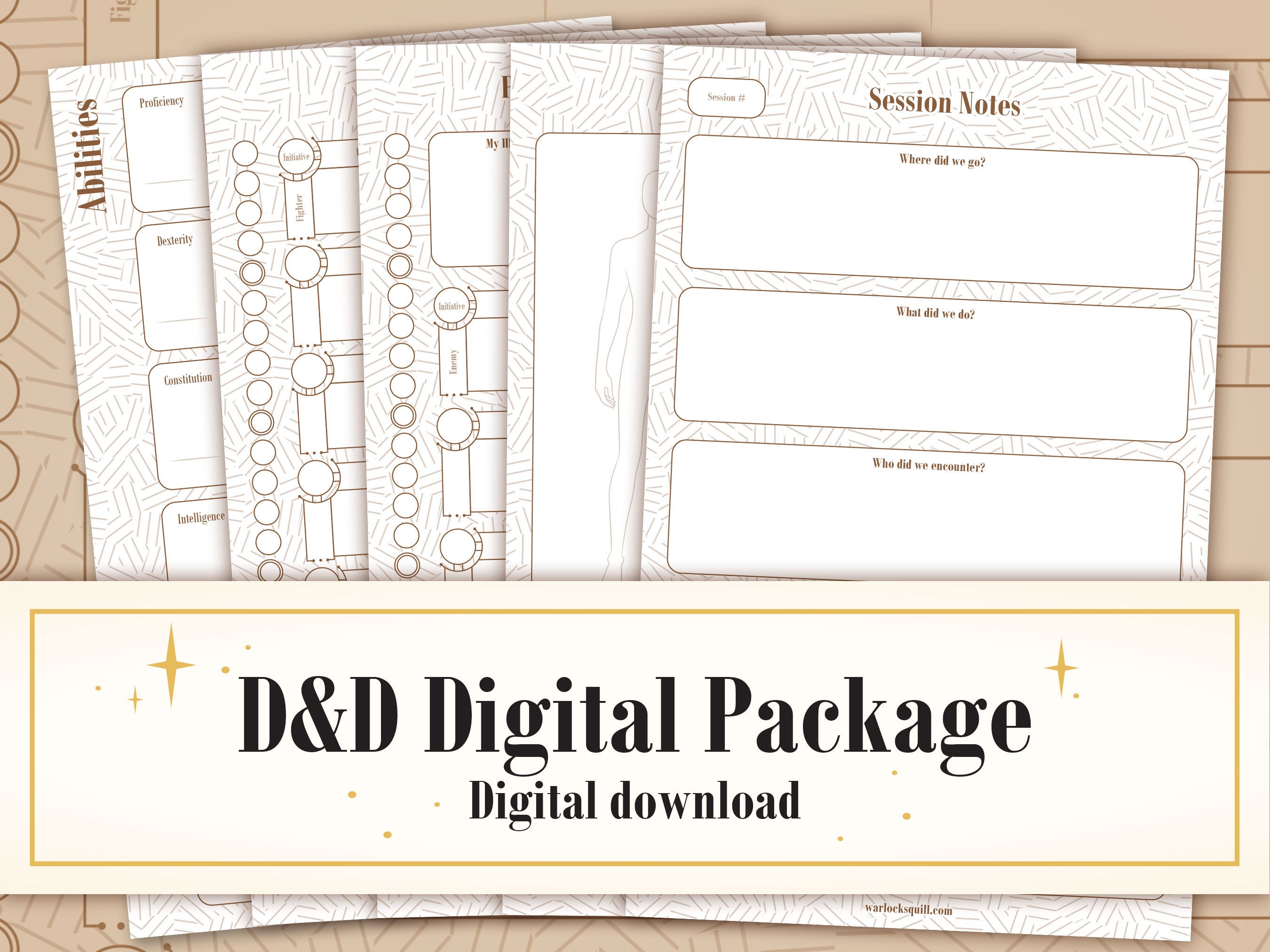D&D Digital Package| Dnd Digital Tools | Printable Download for ...