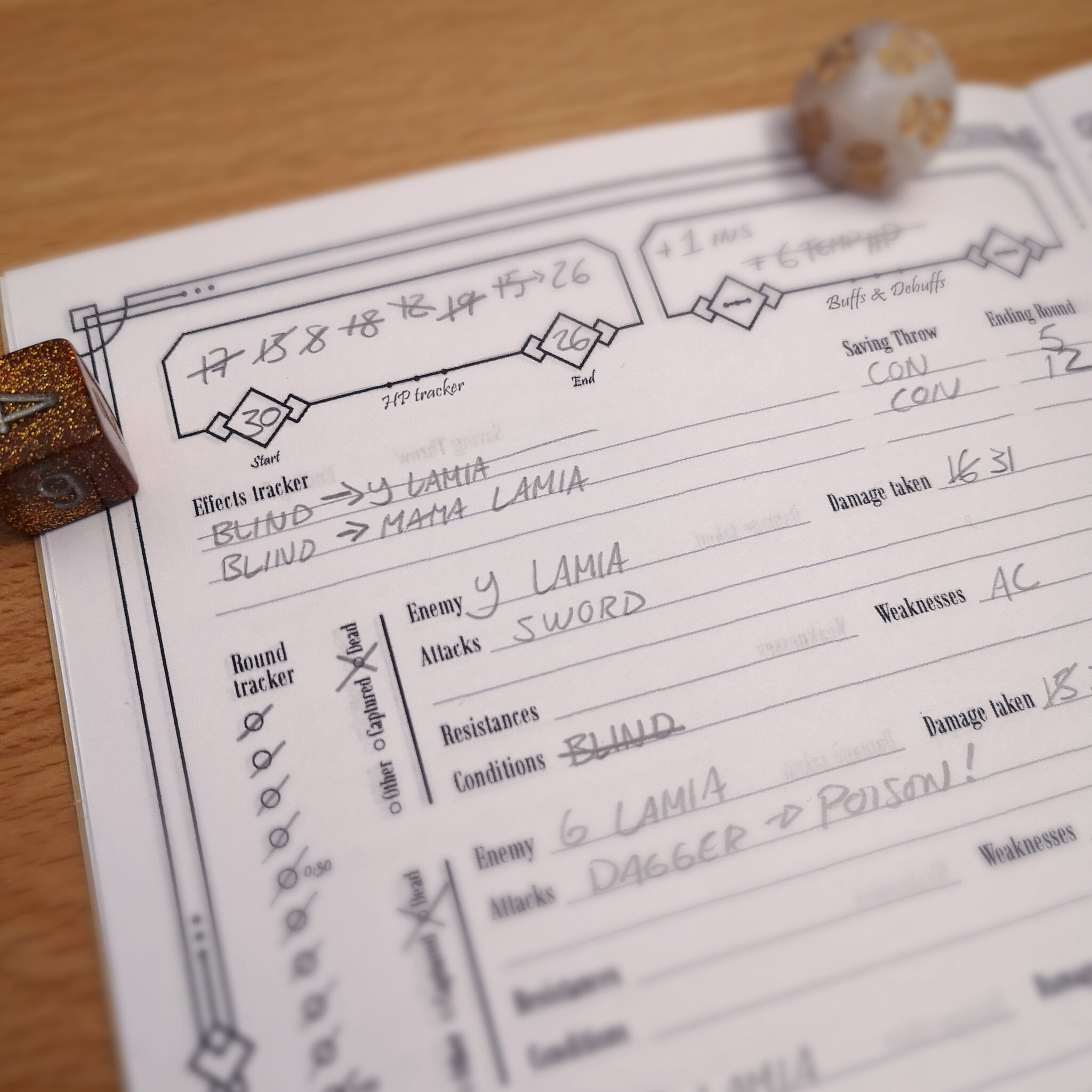 D&D Combat Tracker Dungeons and Dragons A5 Notebook 24 | Etsy