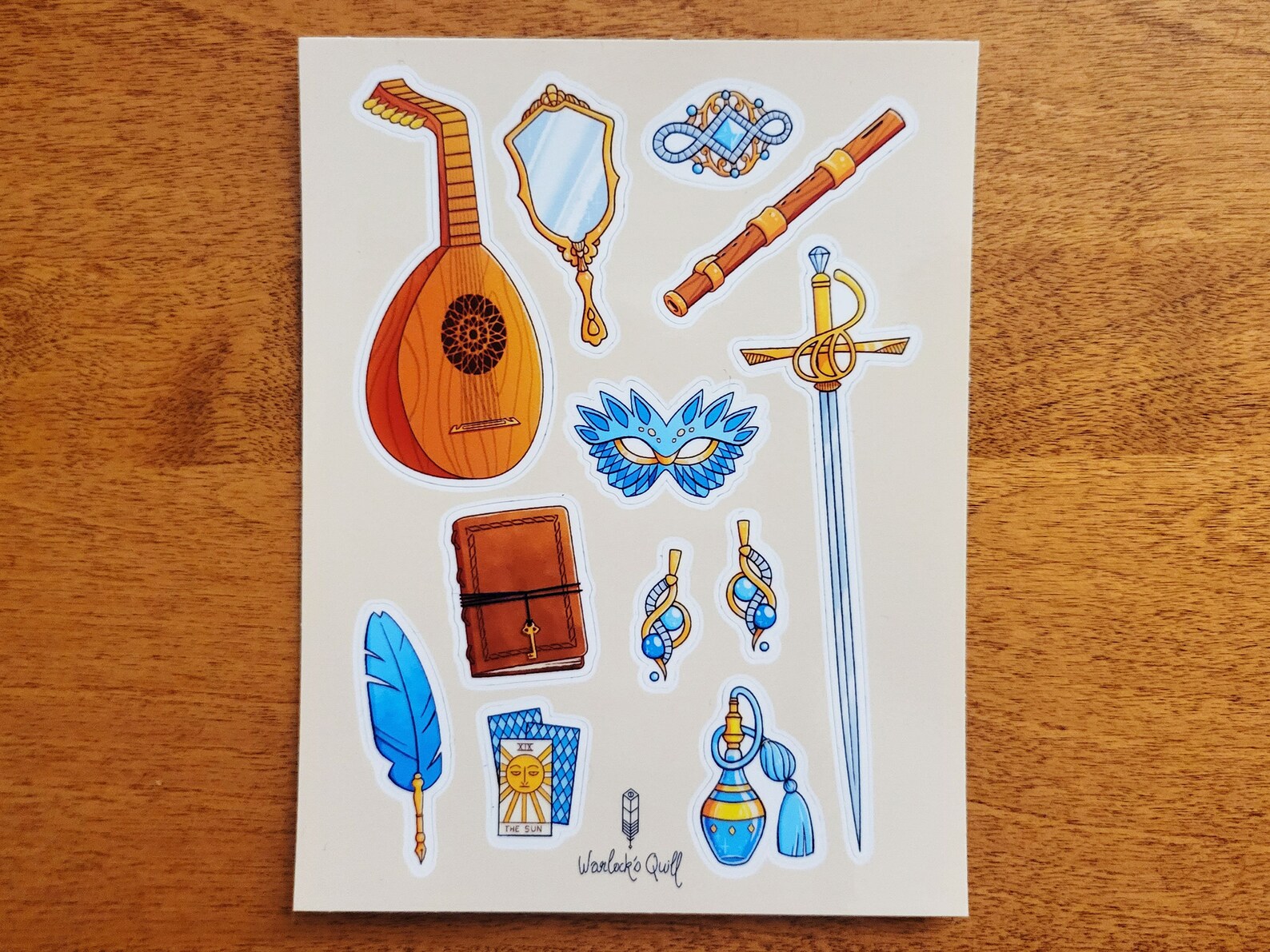D&D Bard Sticker Sheet Dungeons and Dragons Stickers 12 - Etsy