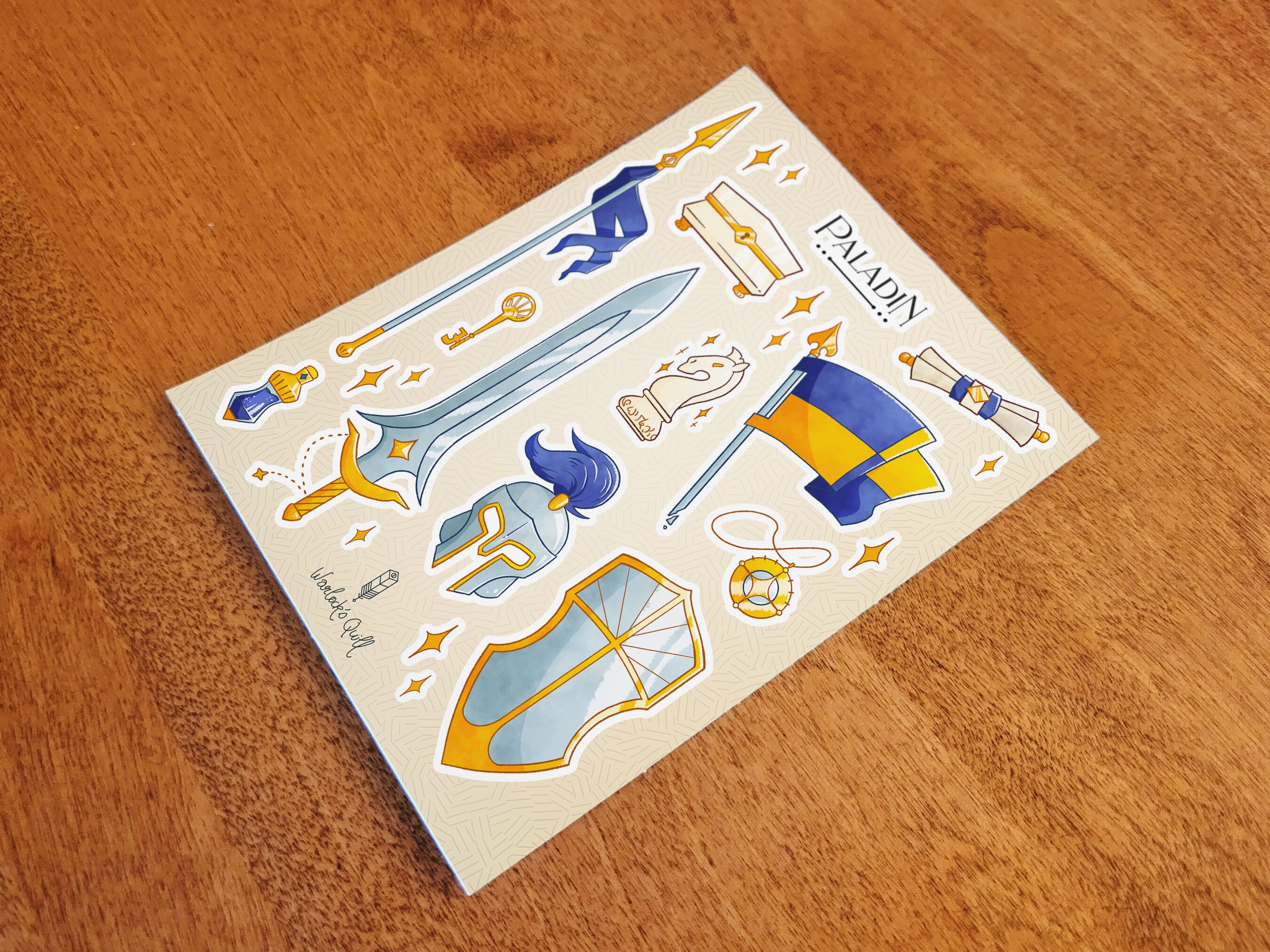 D&D Paladin Sticker Sheet Dungeons and Dragons Stickers 23 - Etsy