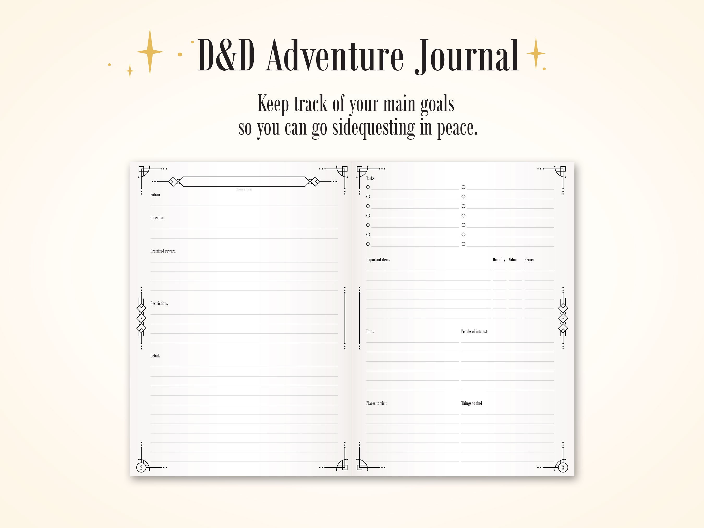 D&D Adventure Journal Dungeons and Dragons A5 Quest Notebook - Etsy Canada
