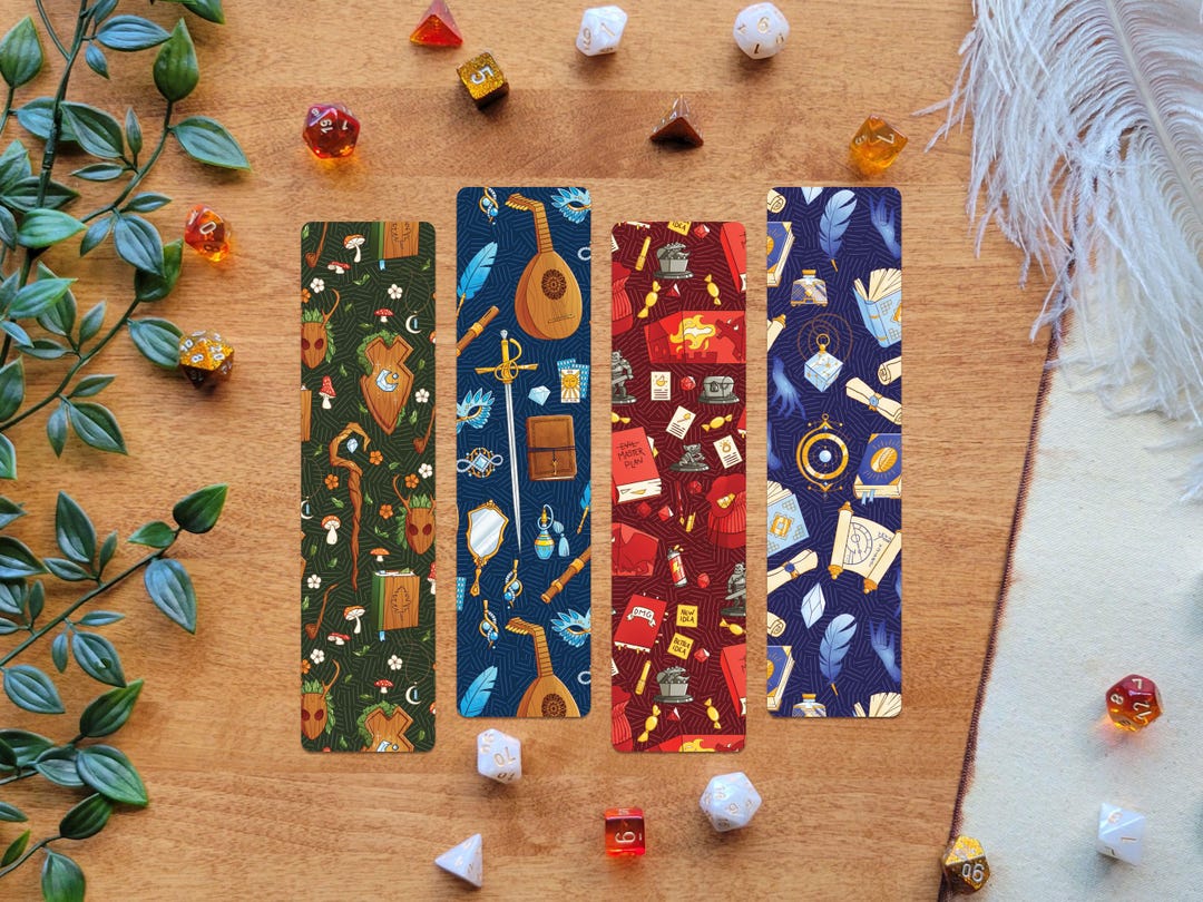 D&D Bookmarks | Dungeons and Dragons Inspired Bookmarks | Class ...