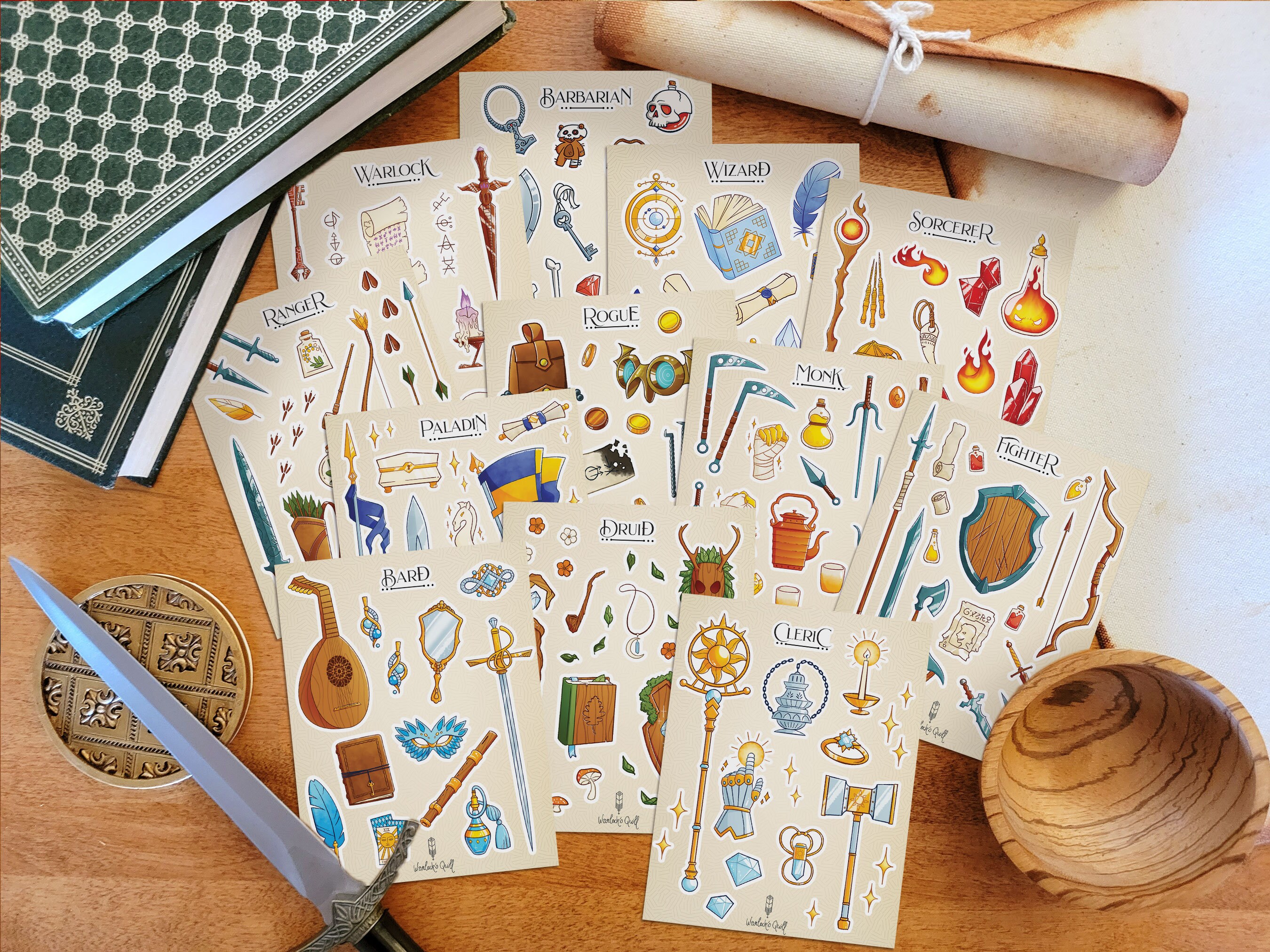 D&D Ranger Sticker Sheet | Dungeons and Dragons Stickers | 25 Stickers ...