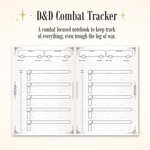 D&D Combat Tracker Dungeons and Dragons A5 Notebook 24 Designed and ...