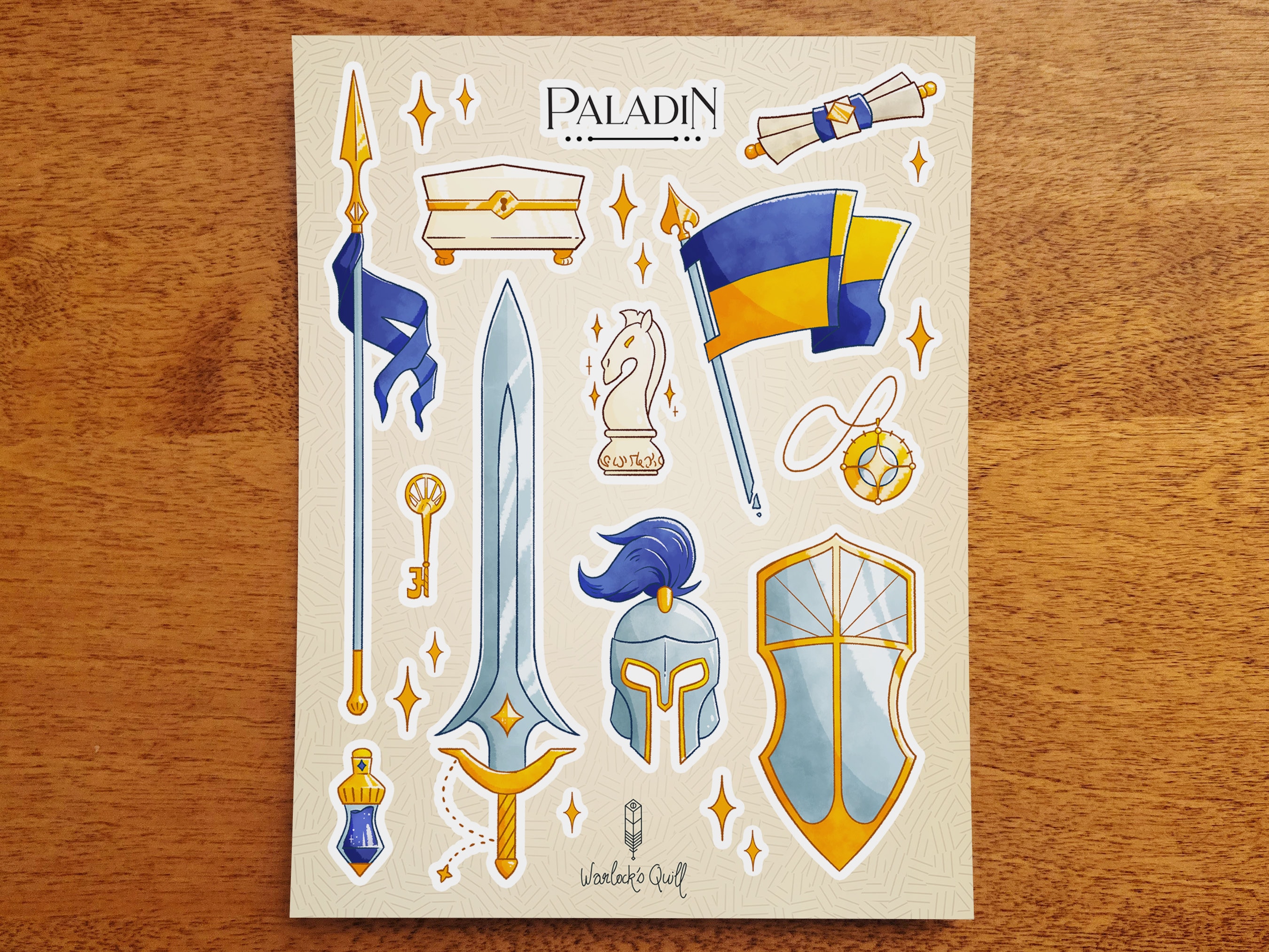 D&D Paladin Sticker Sheet Dungeons and Dragons Stickers 23 - Etsy
