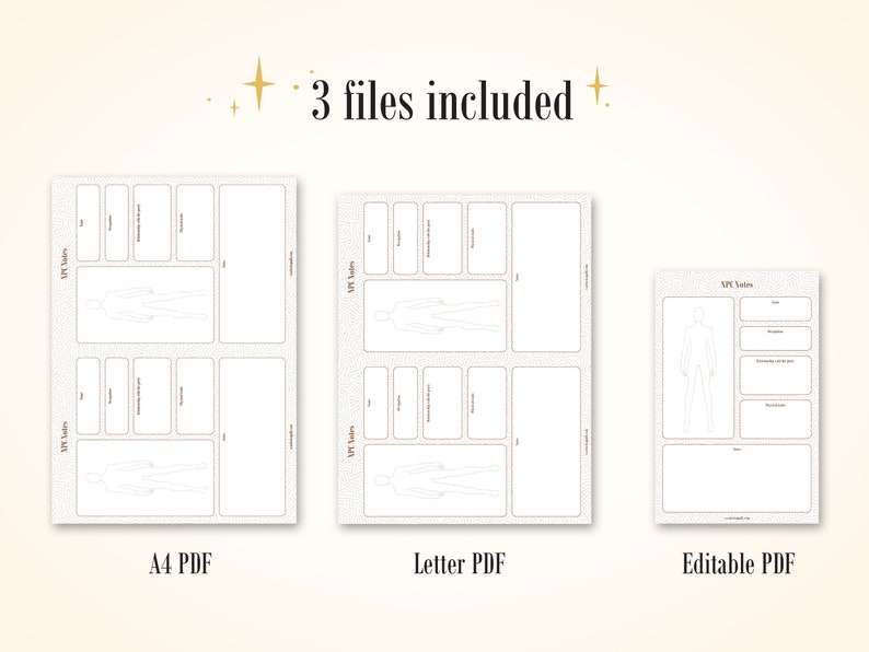 NPC Notes Template D&D Digital Tools Printable Download - Etsy Canada