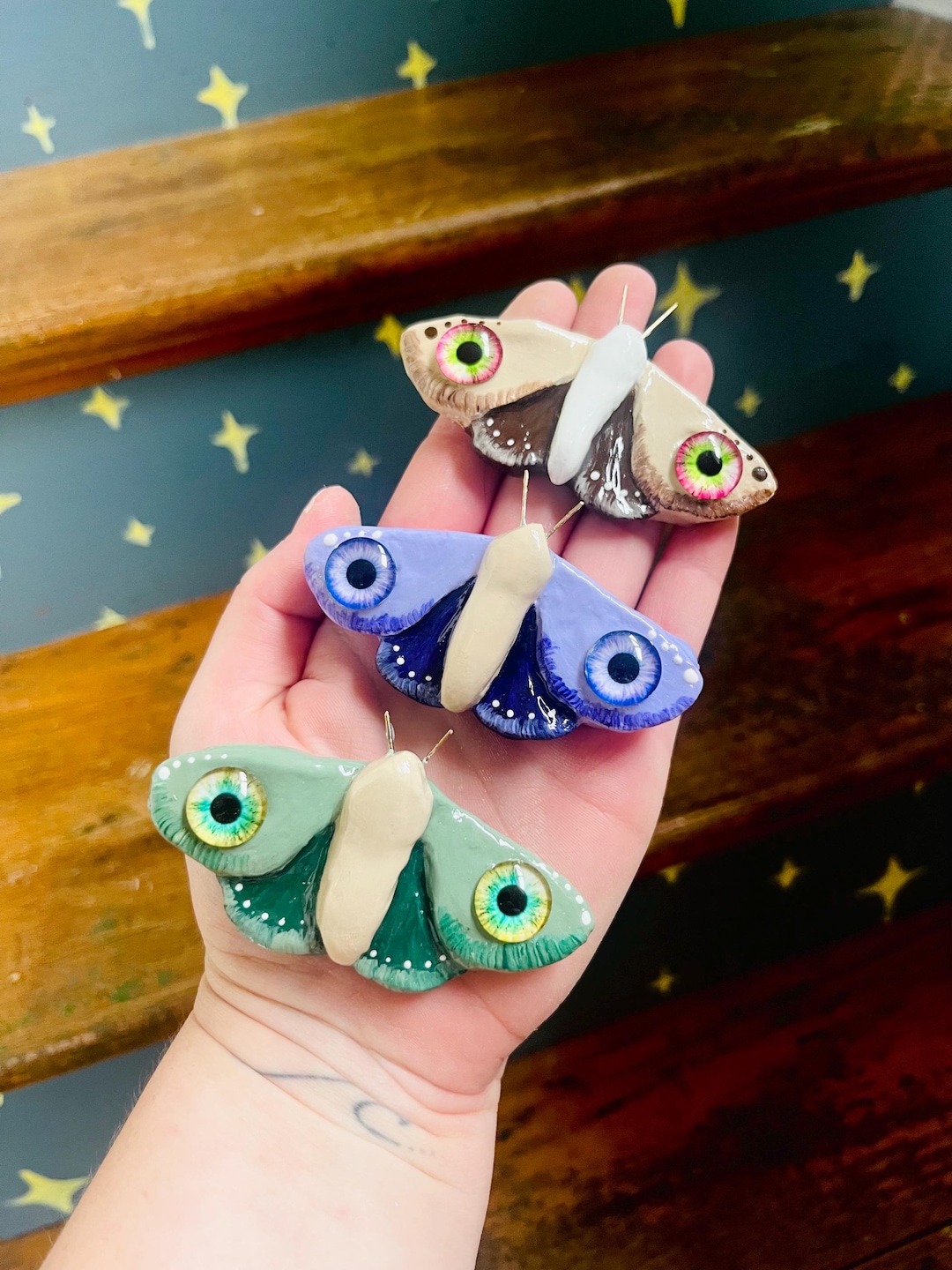 Whimsical Clay Moth Trinket: Hand-sculpted Fantasy Art - Etsy