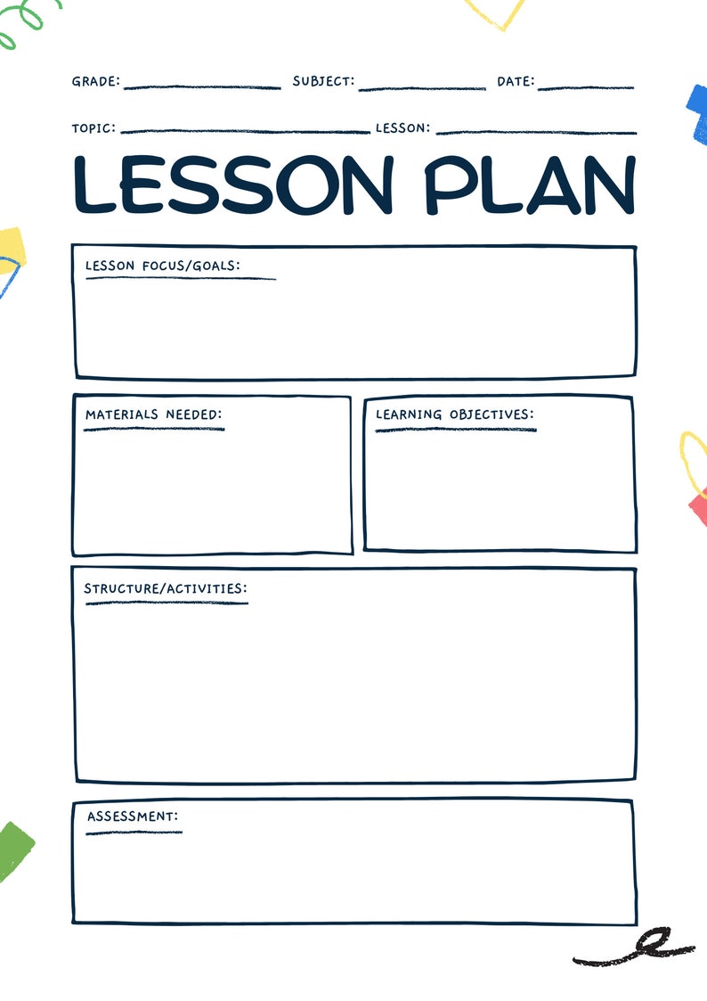 KINDERGARTEN TEACHER TEMPLATES - Etsy
