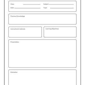 LESSON PLAN TEMPLATE, Lesson Plan, Planner Printable, Academic Planner ...