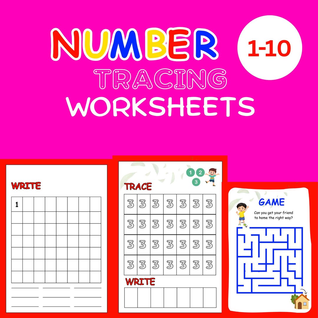 One Number at a Time Tracing Worksheet | Number Tracing Printable for ...