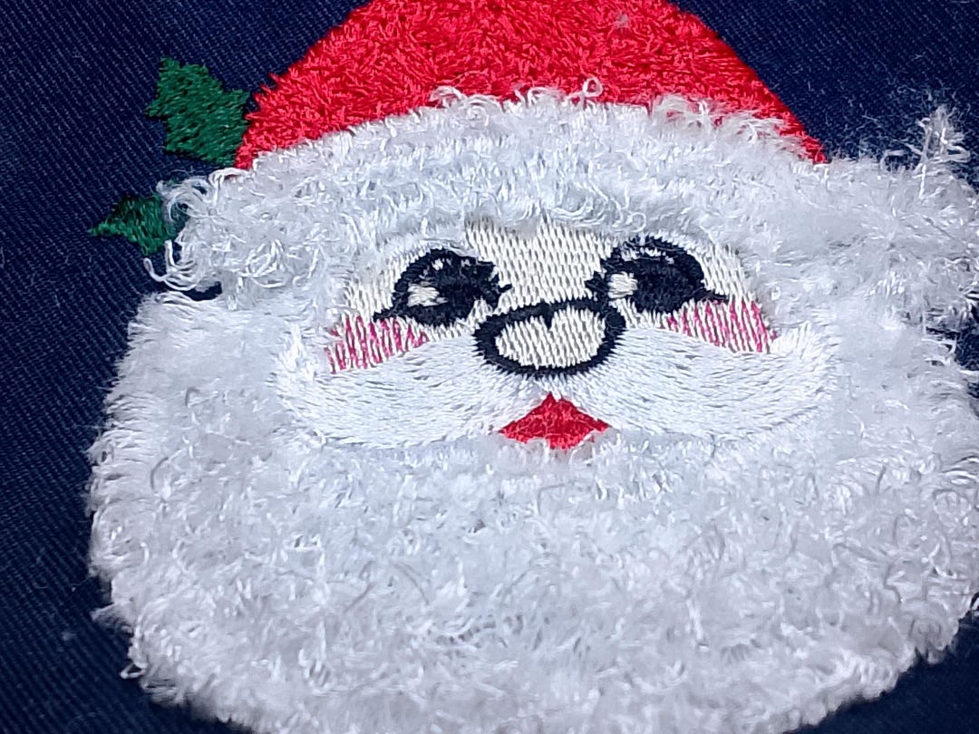 Santa Face Fringe Embroidery Design | Christmas Machine Embroidery File ...