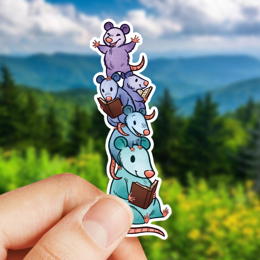 Cute Possum Sticker, Baby Possum Sticker, Opossum Gifts, Possum Gifts ...
