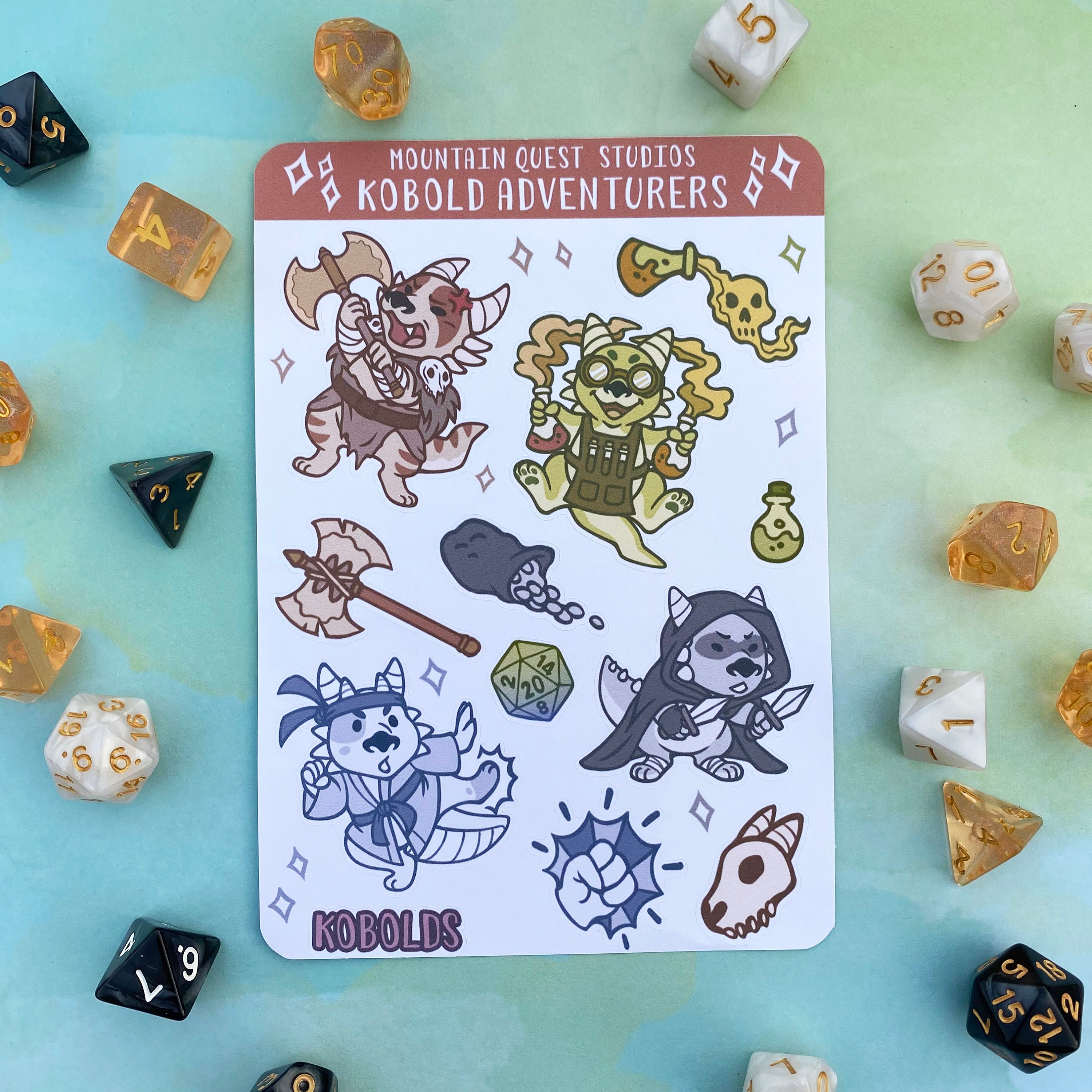 Kobold Dnd Sticker Sheet for Journaling Dnd Sticker Set - Etsy